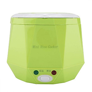 1.3L 24v 180w Electric Lunch Electric Rice Cooker Box Mini USB Rice Cooker Removable Food Grade Double Safety Buckle Cook Rice,Porridge, Nutritious Eggs,Warm Dishes for Home Car Truck Outdoor (Green)