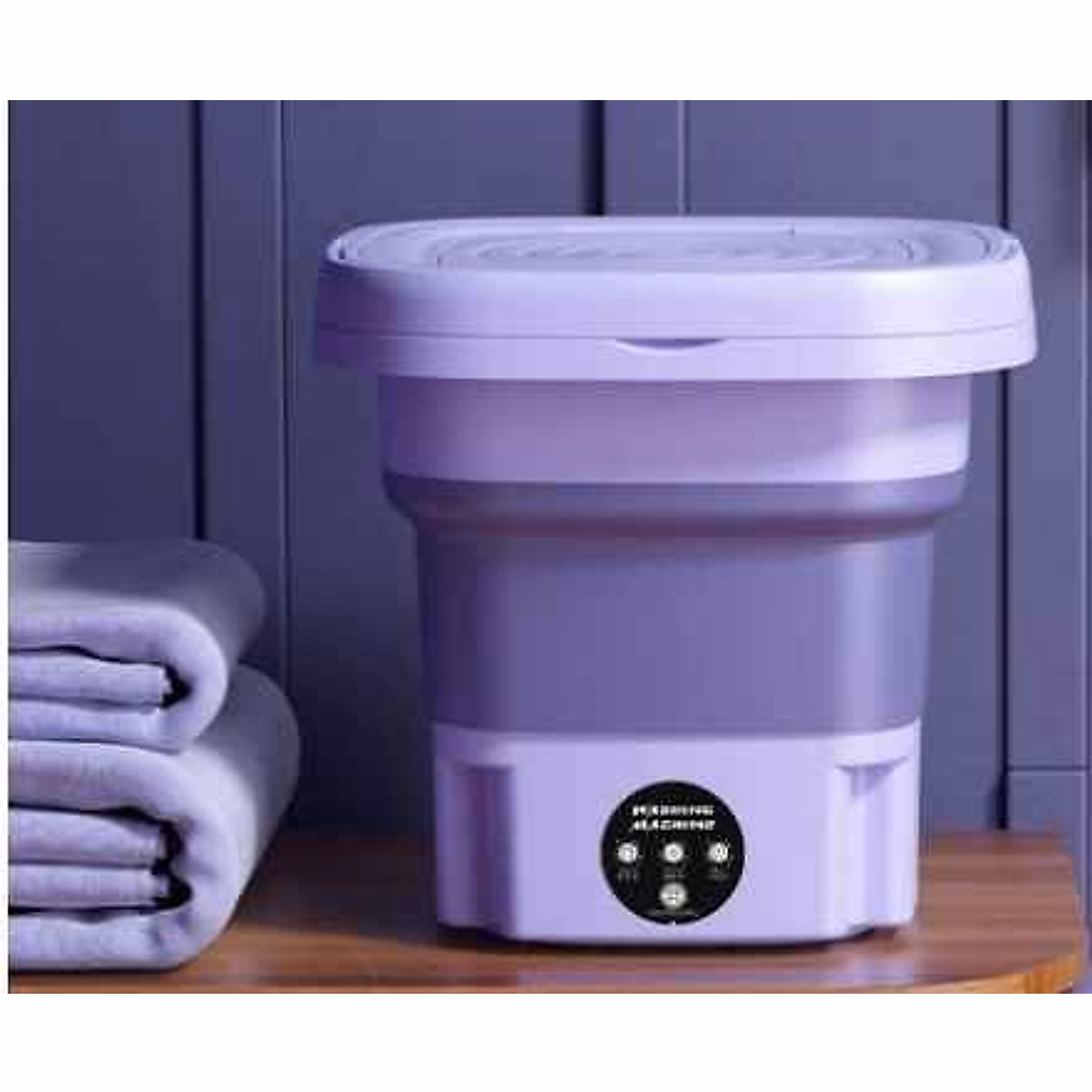 8L Portable Washing Machine For Small Loads, Foldable Mini Washing Machine For Underwear, Bra, Socks, Baby Clothes, towels, or Small Items, Camping, Travel and Home Use