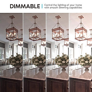 LUXRITE 4W Vintage Candelabra LED Bulbs Dimmable, 400 Lumens, 3000K Soft White, LED Chandelier Light Bulbs 40W Equivalent, Clear Glass, Filament LED Candle Bulb, UL Listed, E12 Base (6 Pack)