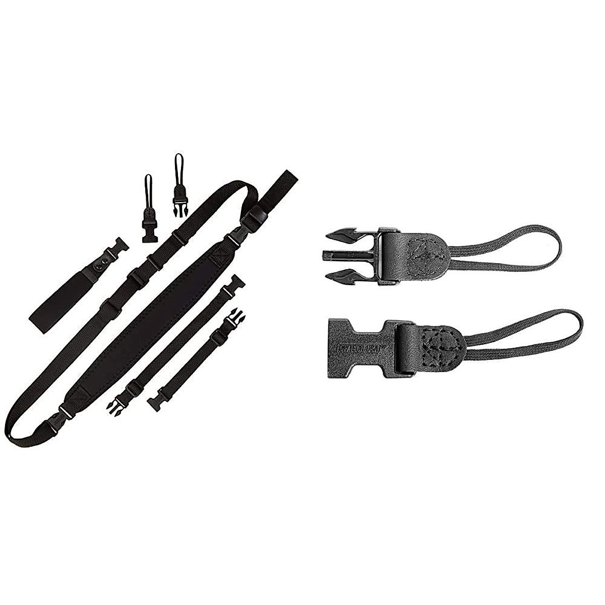 OP/TECH USA Camera Strap Kit with Uni-Loop System Connectors, Black