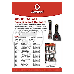 Red Devil 4251 6-in-1 Painter's Tool, 2.5", Black, (Pack of 6)