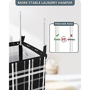 SOLEDI Laundry Hamper with Lid 100L Large & Tall Collapsible Laundry Baskets, Clothes Hamper with Bag Removable Easy to Carry, Dirty Hampers for Bedroom, Bathroom, Dorm, College