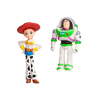 Pantyshka Toy Story Toys – Set of 7 Action Figures with Woody, Buzz and Jessie – Premium Animated Collection with Keychain Included – Fun Party Supplies for Toddlers – Cake Topper Set for Birthday