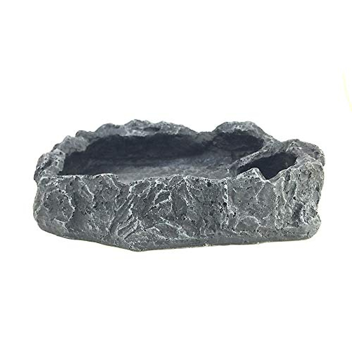 Shelltech Reptile Water Dish Food BowlTerrarium Bowl for Tortoise Frog Snake Gecko Lizard Spider Chameleon Scorpion (5.7" L x 4.7"W x 1.3" H)