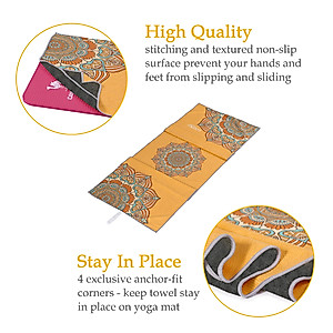 UCOOLY Yoga Towel,100% Grippy MicrofiberYoga Mat Sizes Yoga Mat Towel Ideal for Hot Yoga, Bikram,Sweaty Practice