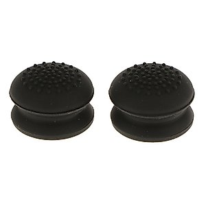 2 x Analog Gamepad Raised Antislip Thumb Stick Grips Thumbsticks Joystick Cap Cover for PS4, PS3, Xbox 360, Xbox One Controller (Black)
