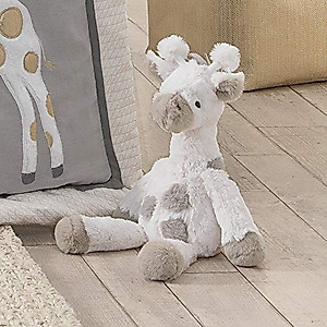 Lambs & Ivy Signature Goodnight Giraffe Moonbeams Plush Giraffe Stuffed Animal 11.5 Inch - Millie - Gray/White