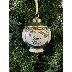 Special Nurse Victorian Ball Hanging Holiday Ornament - Perfect Thank You Gift for Nurse/Caretaker for Christmas