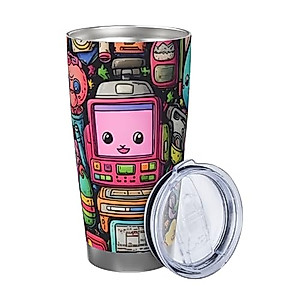 AYCZN Education Learning 20 OZ Tumbler Stainless Steel Travel Coffee Mug, Cartoon Science Insulated Water Bottle with Lid and 2 StrawsLeakproof Thermal Cup