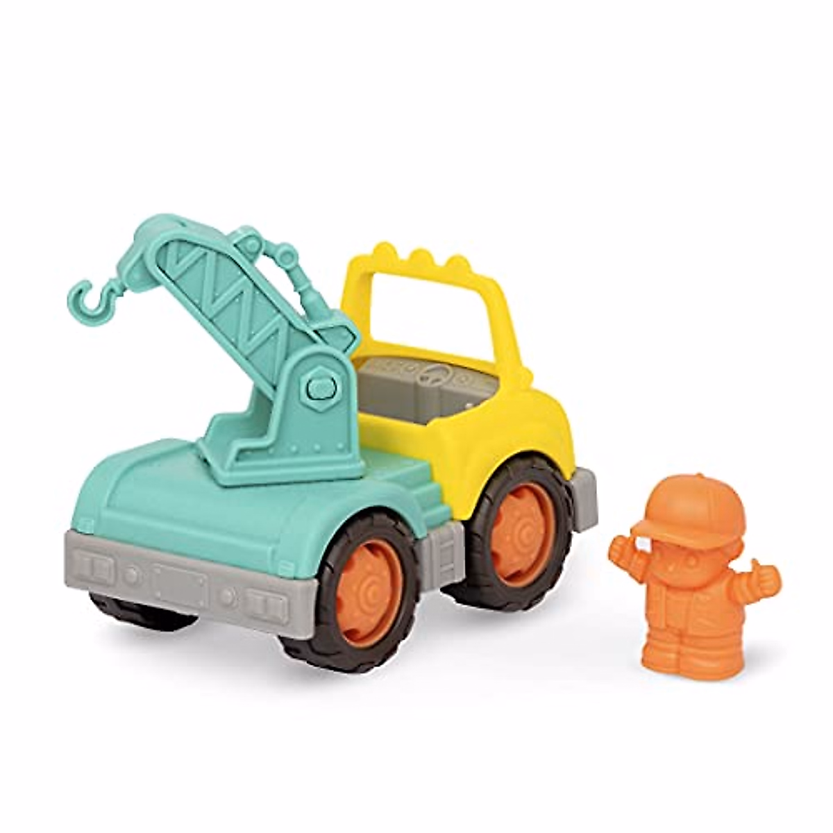 Battat- Wonder Wheels- Set Of 3 Mini Toy Trucks For Kids, Toddlers – Dump Truck, Cement Truck, Tow Truck – Recyclable Materials- Mini Toy Characters- Construction- 1 year +