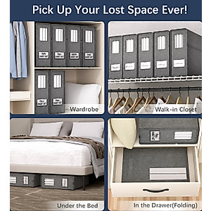 Furnhome 3 Pack Bed Sheet Storage,2024 Sheet Organizer for King/Queen/Full/Twin, Foldable Sheet Set Organizer, Sheet Storage Cube for Bedding Sheets, Duvet Covers and Pillowcases