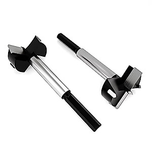 ASNOMY 6PCS Large Size Forstner Drill Bit, 1-3/8Inch to 2-3/4Inch Carbide Tipped Forstner Bit for Hard Wood, Wood Drilling Hole Saw Set Woodworking Hinge Cutter Tool Kits for Wood Plastic Plywood