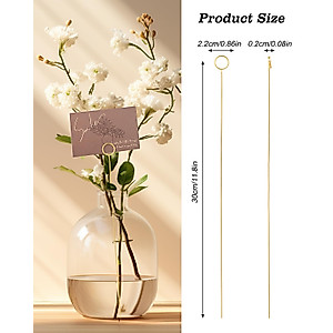 30Pcs Floral Card Holder Picks-Wire Place Card Holder for Wedding-Metal Photo Picture Clip Holder-Table Name Number Holder,Memo Note Holder for Flower Arrangement,Wedding,Baby Shower,Party,Decorations