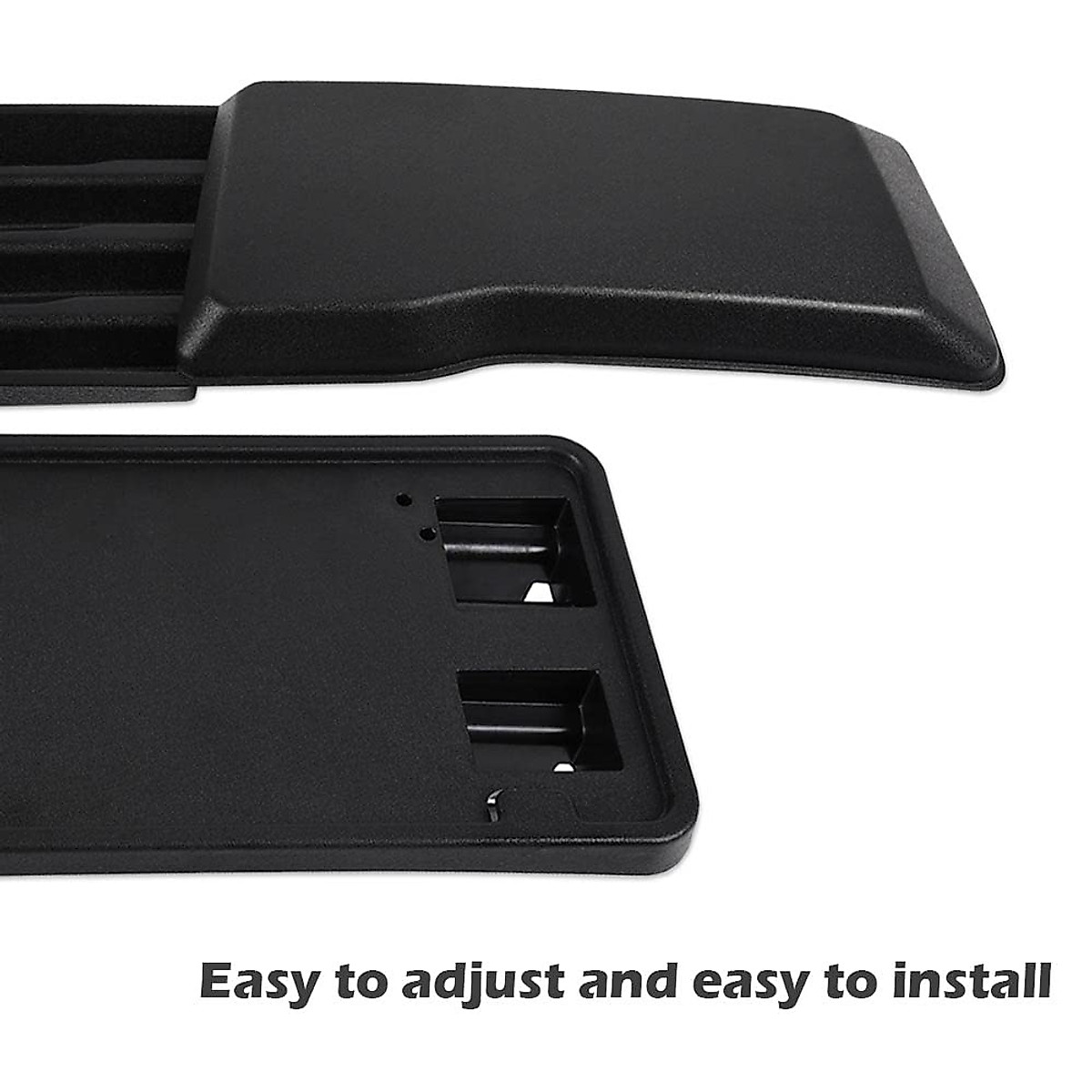 G-PLUS Front Bumper + License Plate Bracket Mount Fascia Cover Compatible with Ford F150 2015-2017 Replacement FL3Z-17E810-AA & FL3Z-17A385-A