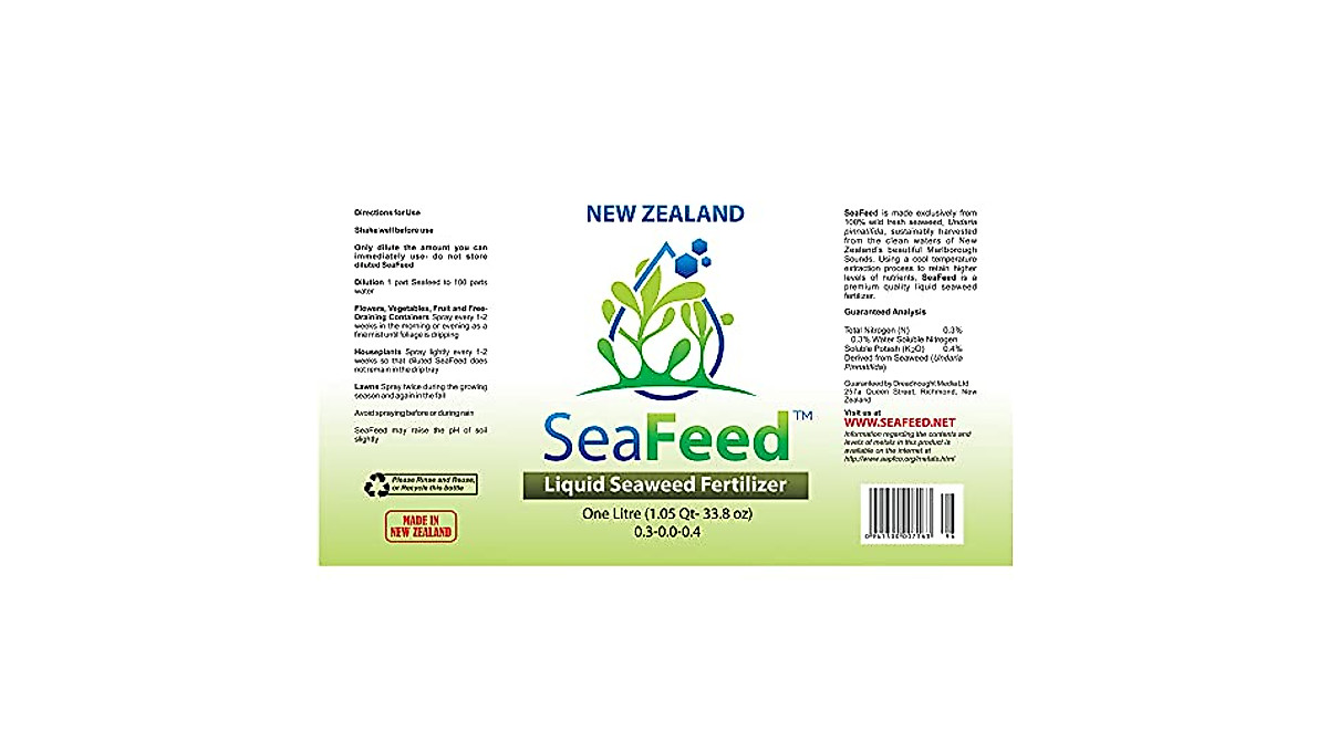 SeaFeed New Zealand Liquid Seaweed Fertilizer for Lush Plants & Lawns