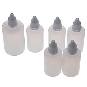 SHUATI 12Pcs Squeeze Drop Bottles, Squeezable Plastic Dropper Bottles, 50ml Transparent Seal Storage, Refillable Eye Liquid Empty Containers