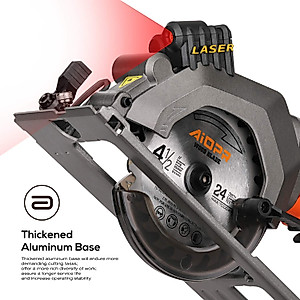 AIOPR 4Amp Mini Circular Saw Compact Saw with 4-1/2" 24T TCT Blade (76602)