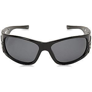 Black Flys Sonic 2 Floating Polarized Shield Sunglasses, Shiny Black, 65 mm