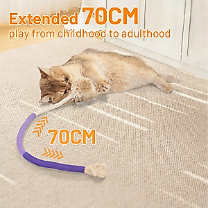 Gochanmon Sisal Rope Cat Toys,3 Pack Bite-Resistant Catnip Toys,Cat Toys for Bored Indoor Cats, Safe Teeth Cleaning Chew Cat Toy,Interactive Cat Kicke Toys for Indoor Cats for 24" All Breeds