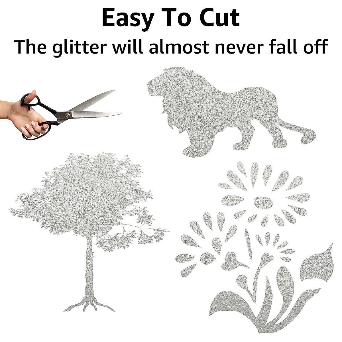 Acrux7 100 Sheets Silver Glitter Cardstock 12 x 12 Inch Glitter Cardstock Paper for Invitations, Scrapbook, DIY Cards, Graduations, Crafts, Printing, Box Wrapping Silver Shimmer Paper 250GSM/92lb