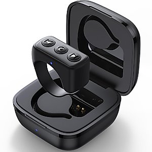 Phone Remote Control for TikTok - Lamicall Cell Phone Camera Bluetooth Controller for Video Recording, Kindle App Page Turner, TIK Tok Scrolling Ring Remote, for iPhone, iPad, iOS, Android, Black