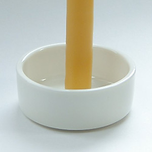 BCandle 100% Beeswax 2-Hour Candles Organic Hand Made - 7 1/2 Inch Tall, 3/8 Inch Diameter (Pack of 36), Wood Box