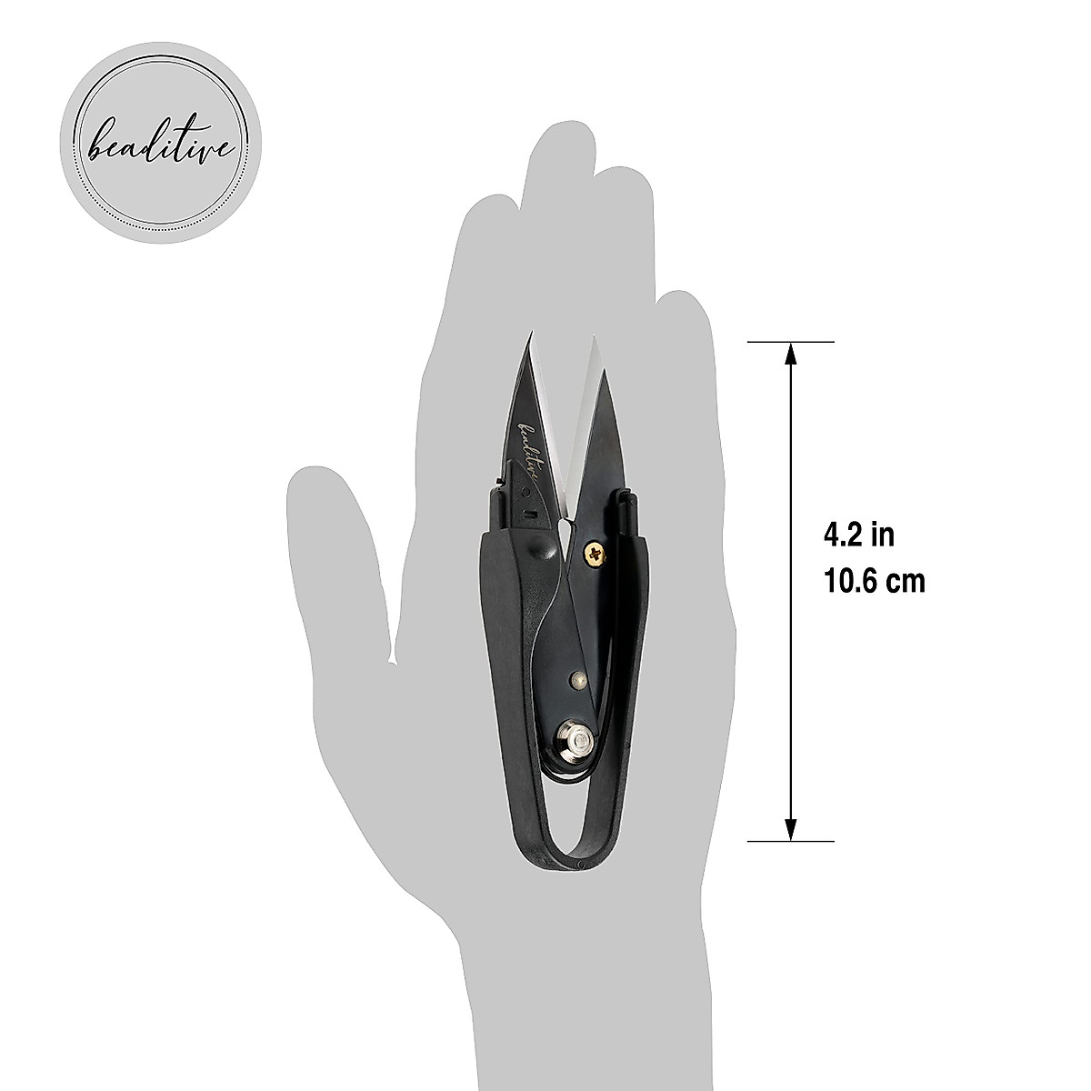Beaditive Premium Thread Snips - Thread, Yarn, Embroidery Snipper for Sewing, Quilting, Knitting, Jewelry Making - High-Carbon Steel Blades with Protective Cap and Lanyard