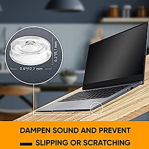 Vellax Self Adhesive Cabinet Door Bumpers - 128 pcs Sticky Silicone Clear Sound Dampening Rubber Bumpers - Cabinet Bumpers for Wall Protection, Kitchen Furniture, Decor, Drawer Stops