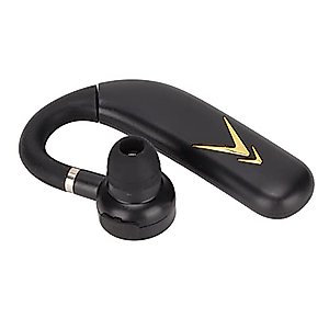 Lazmin112 Wireless Bluetooth Headphone, Deep Bass Noise Cancelling Ear Hanging Type Earphone, Double Rotation and Adjustable Angle, for Business/Office/Sports
