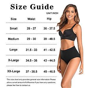 OPIBOO Cotton Womens Underwear High Waisted Tummy Control Full Coverage Postpartum Essentials Panties Stretch Comfortable Briefs Black M