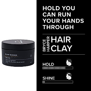 Blind Barber Bryce Harper Hair Clay for Men - Matte Water-Based Styling Product for Volume and Medium to Strong Hold (2.5 Oz)