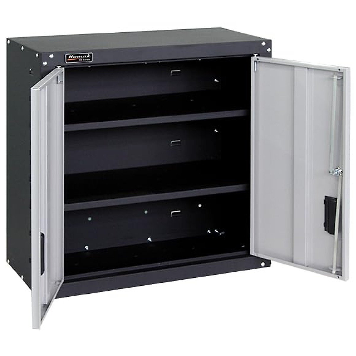 Homak 2 Door Wall Cabinet with 2 Shelves, Steel, GS00727021