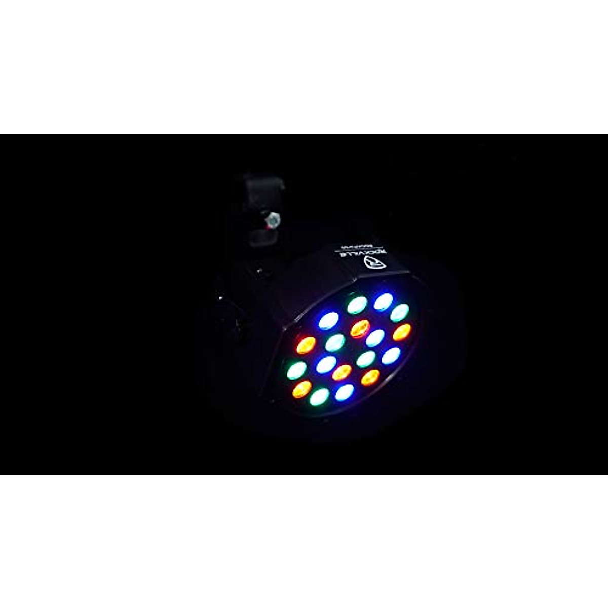 Rockville RockPAR50 LED RGB Compact Par Can DJ/Club DMX Wash Light+Dual Bracket, Black