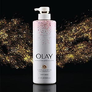 Olay Exfoliating & Revitalizing Body Wash With Himalayan Salt Pink Grapefruit and Vitamin B3 20 Fl Ounce 4 count