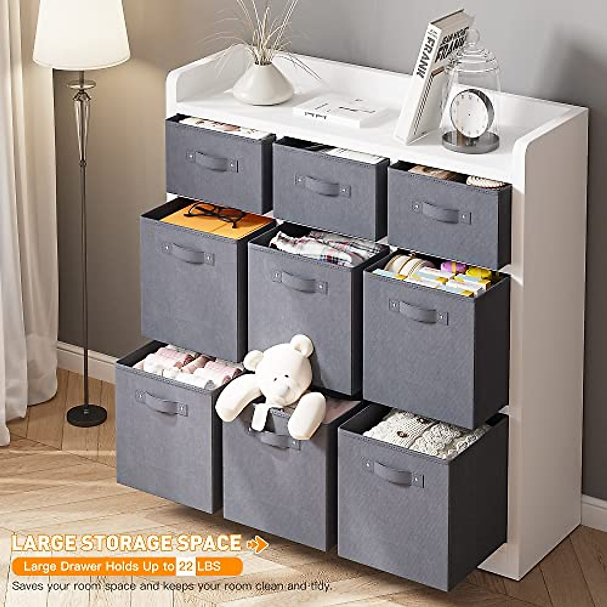 EnHomee Cube Storage Organizer with Storage Bins