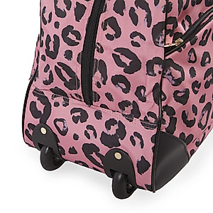 Juicy Couture Women's Libra Rolling Duffel, Pink Leopard