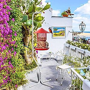 Metal Bird Feeders Cardinal Bird Feeder Retractable Birdfeeders Outside Hanging Garden Yard Outside Decoration 7 LB