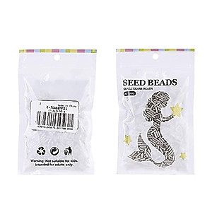 Pandahall 1250pcs/50g Silver Lined Glass Bugle Beads 6x1.8mm Clear Tube Loose Glass Seed Spacer Beads for Jewelry Making (FloralWhite)