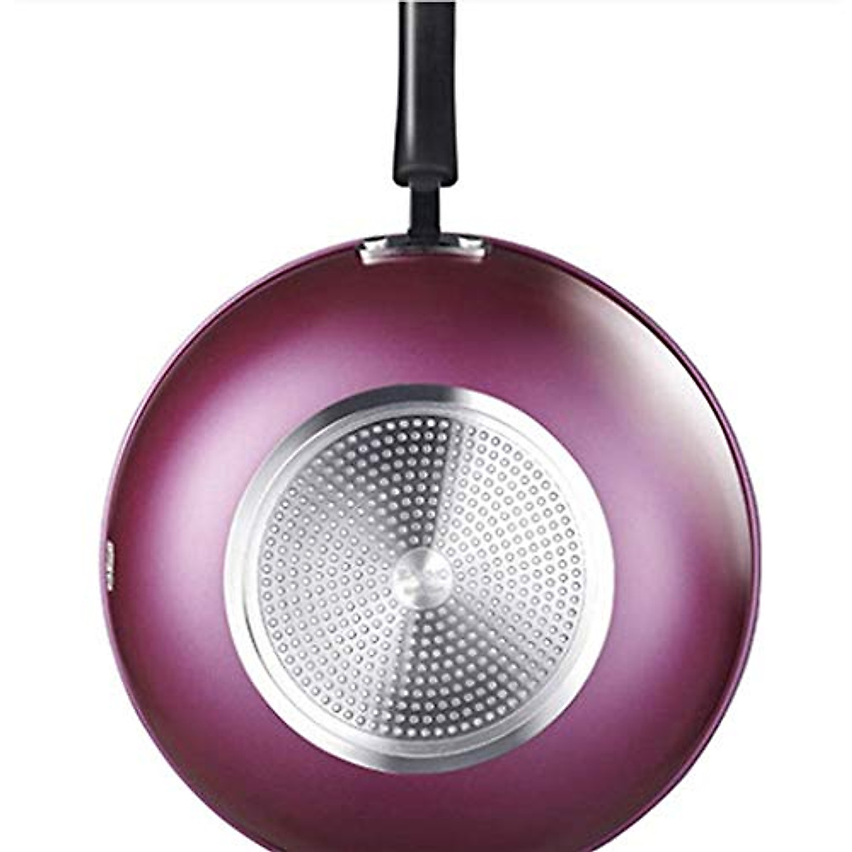 YTYZC Deep Purple Frying Pan-Wok, Non-Stick Pan, Household Multi-Function Cooking Pot, Induction Cooker Gas Stove, Light Range Cooker 30CM