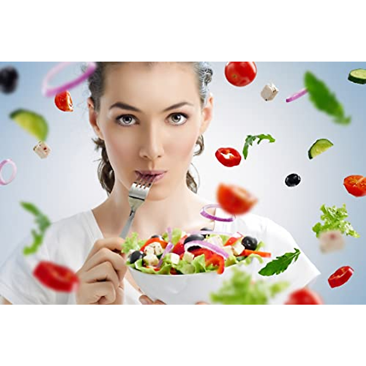 Lemarsar's Large Salad SPINNER BUNDLED with PEELER, SHARPENER and Uncut GLOVES - the Ultimate Tool for Crispy Lettuce, Perfectly washed Vegetables and Fruits - 4 ITEMS