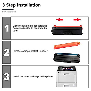 5PK TN436 Toner Cartridge Set (2Black 1Cyan 1Magenta 1Yellow) Super High Yield TN436 VASERIK Compatible Replacement for Brother TN436 Set HL-L8260CDW L8360CDWT L9310CDWT MFC-L8610CDW Printer Ink