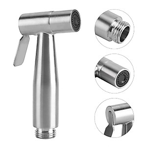 Handheld Bidet Sprayer, Portable Stainless Steel Bidet Toilet Sprayer Toilet Water Sprayer Bathroom Diaper Sprayer for Kitchen and Toilet Cleaning