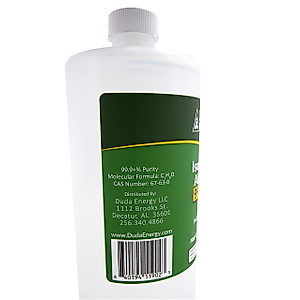 Duda Energy 4 x 950ml Bottles of 99.9+% Pure Isopropyl Alcohol Industrial Grade IPA Concentrated Rubbing Alcohol 1 Gallon Total, Clear, 32.12 Fl Oz (Pack of 4), 128.4 Fl Oz