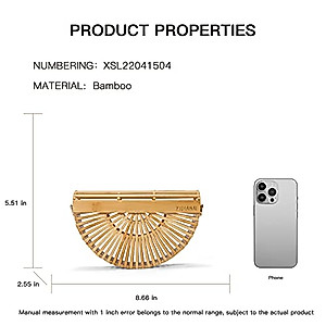 Women's Bamboo Clutches Fashion Tasteful Basket Bags Handmade Trendy Style Tote Bag