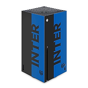 Head Case Designs Officially Licensed Inter Milan Blue and Black Full Logo Matte Vinyl Sticker Gaming Skin Case Cover Compatible with Xbox Series X Console