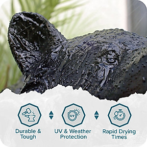 Polar Satin Black Direct to Rust Spray Paint - 2 x 13.5fl oz - Protect and Stop Rust & Corrosion - Primer, Undercoat, Topcoat - Quick Dry Formula - Ideal for Metal, Wood, Plastic and Ceramic Surfaces