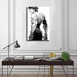 YYUU Gurappura Baki Poster Baki Hanma Poster Baki Poster (14) Canvas Poster Posters for Room Aesthetic Art Poster Print Poster 12x18inch(30x45cm) Unframe-style