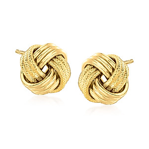 Canaria Italian 10kt Yellow Gold Love Knot Earrings