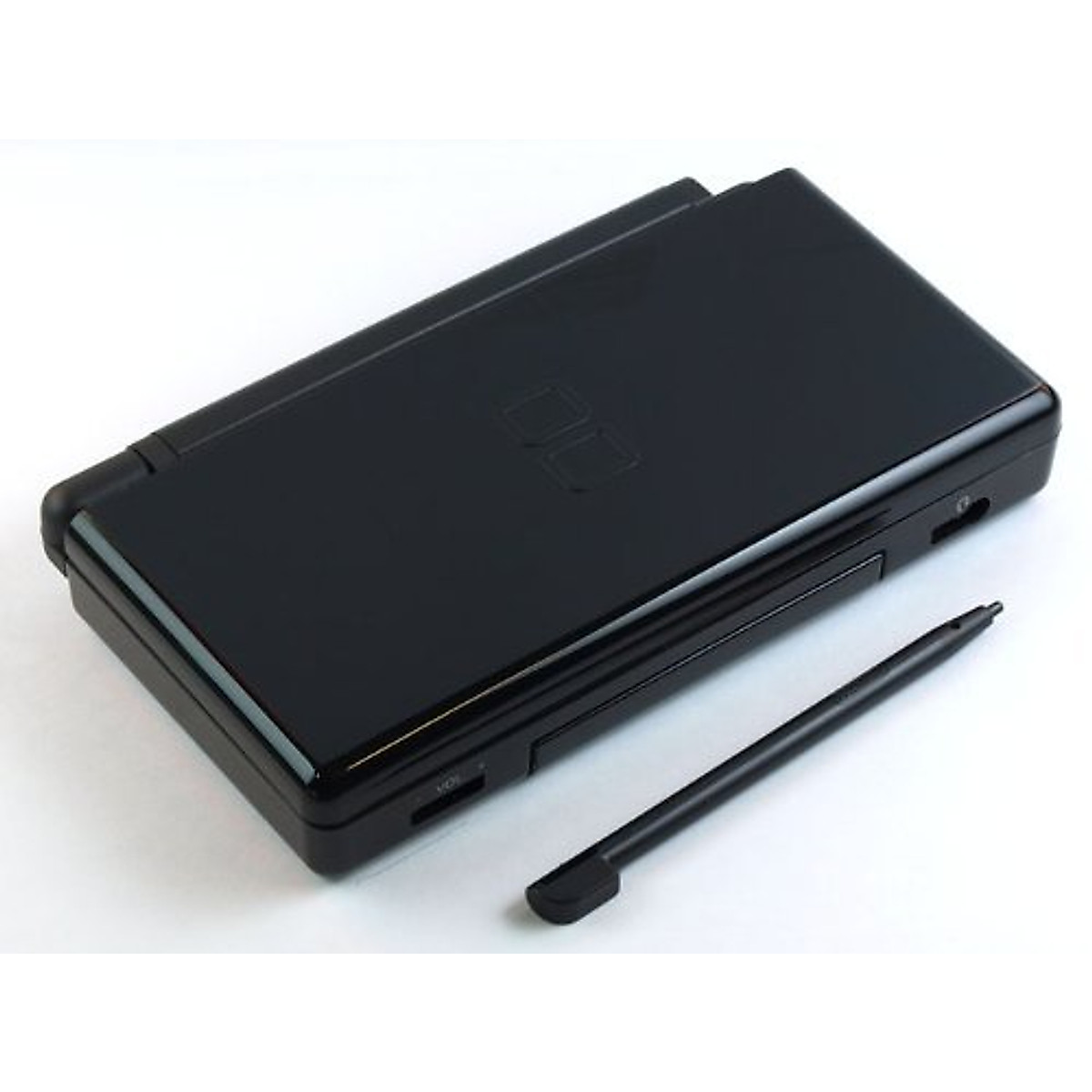 Onyx Black - Full Repair Parts Replacement Shell Kit for Nintendo DS Lite with Hinge Set