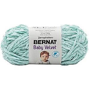Bernat Baby Velvet Yarn Misty Green 164018-18017 (3-Skeins) Same Dye Lot Worsted Medium #4 Soft 99% Acrylic/1% Polyester Bundle with 1 Artsiga Craft Bag
